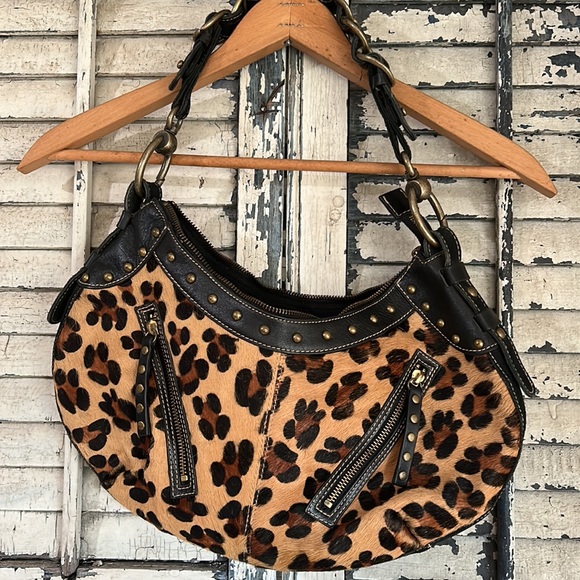 Kate Landry | Bags | Kate Landry Cow Hide Animal Print Handbag Purse ...